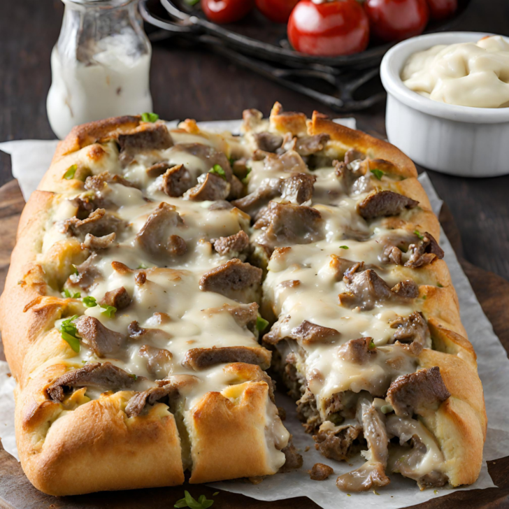 Philly Cheesesteak Cheesy Bread – Easy Instant Recipes