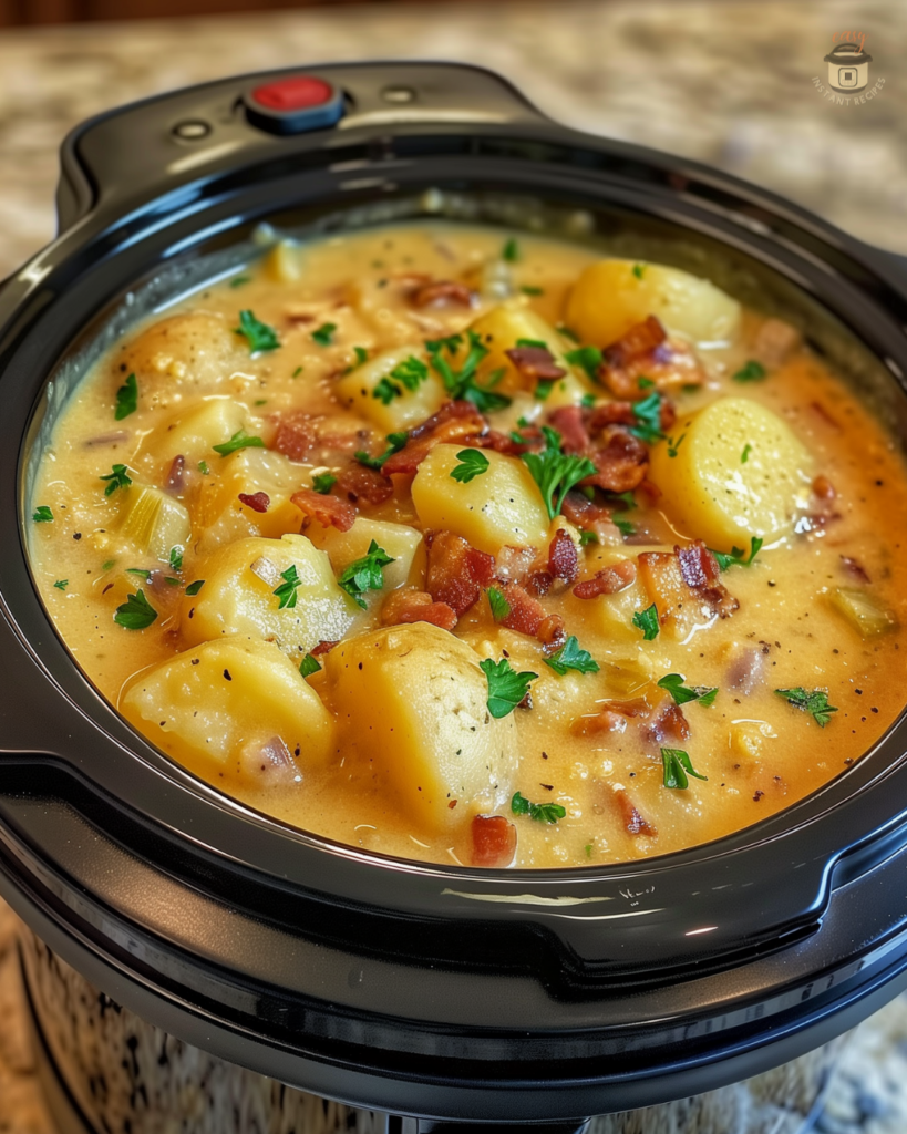 Slow Cooker Hearty Potato Bacon Chowder