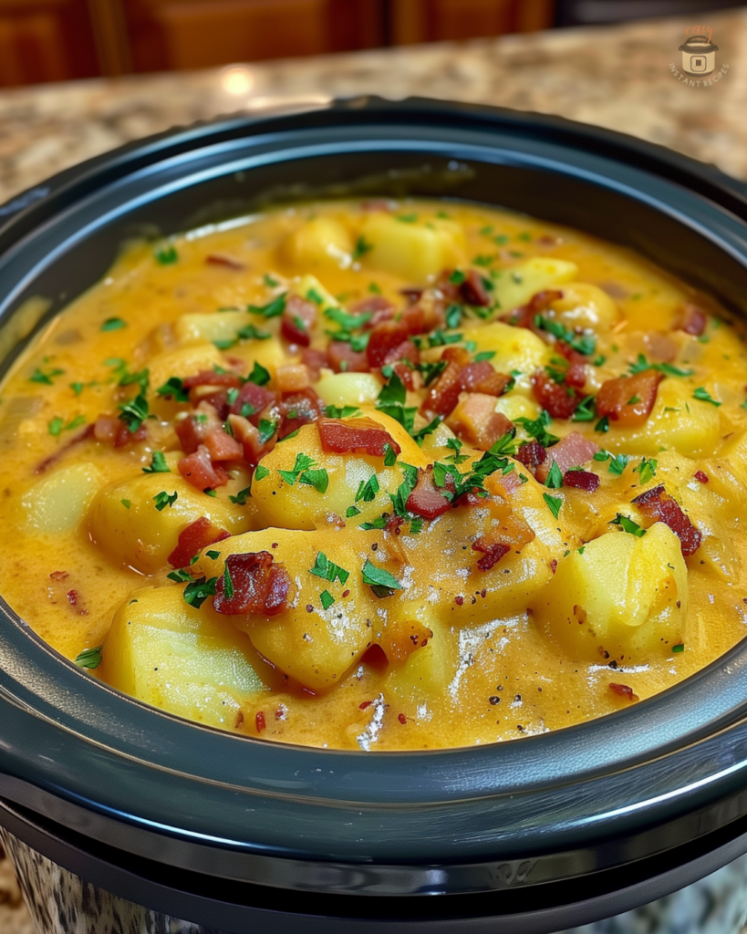 Slow Cooker Hearty Potato Bacon Chowder