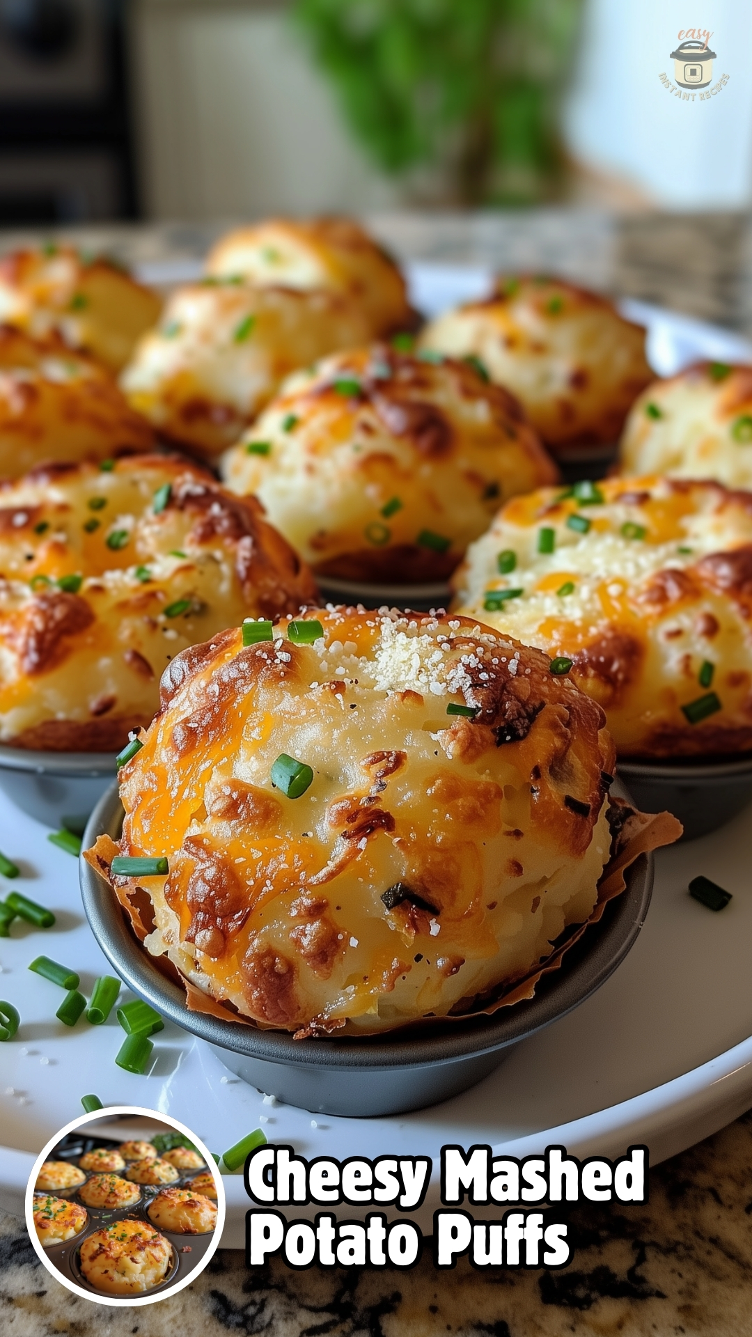 Cheesy Mashed Potato Puffs Recipe (Easy Baked Leftover Potatoes)