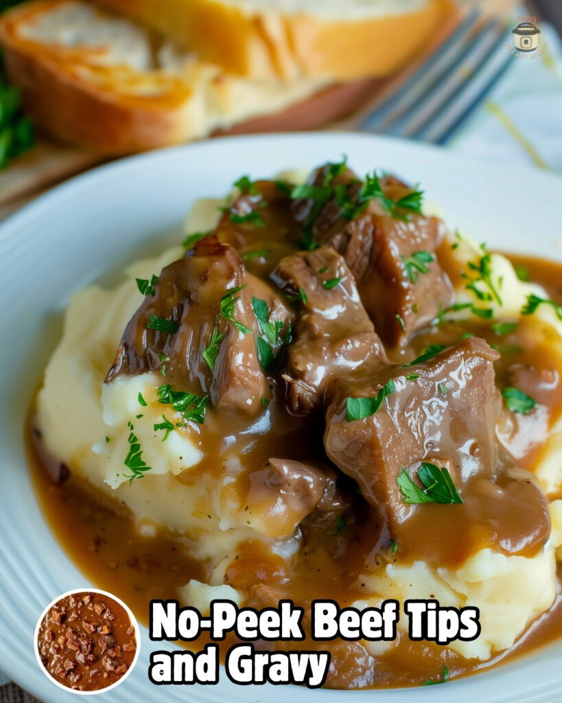 No-Peek Beef Tips and Gravy: 5 Ingredients for Tenderness