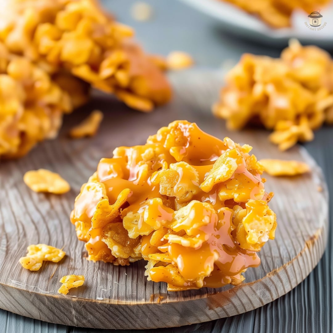 No Bake Peanut Butter Cornflake Cookies Recipe