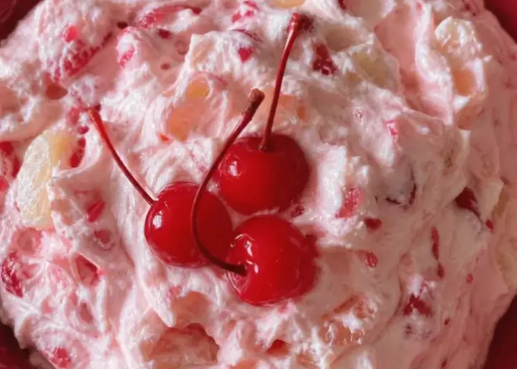 Pink Cherry Jell-O Fluff Recipe – Easy No-Bake Dessert