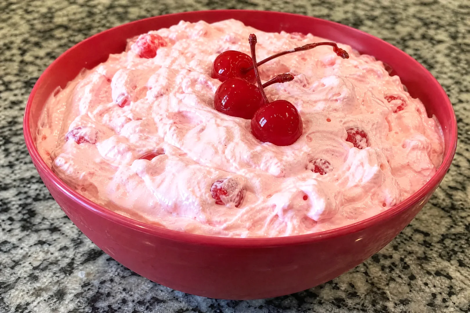 Pink Cherry Jell-O Fluff Recipe – Easy No-Bake Dessert